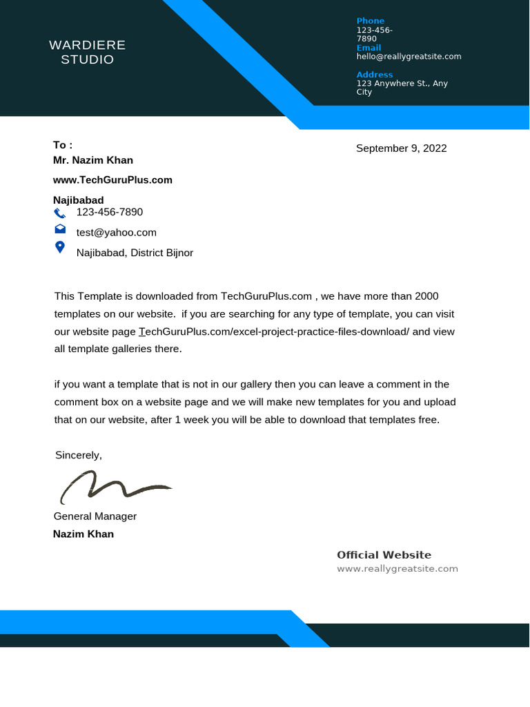 Letterhead Templates Letterpad Design Word 32 | PDF