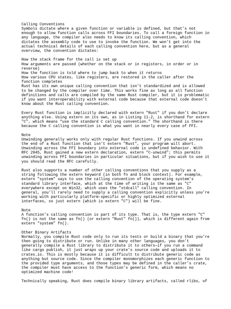 A Encoing Calling Conventions | PDF | Library (Computing) | Software