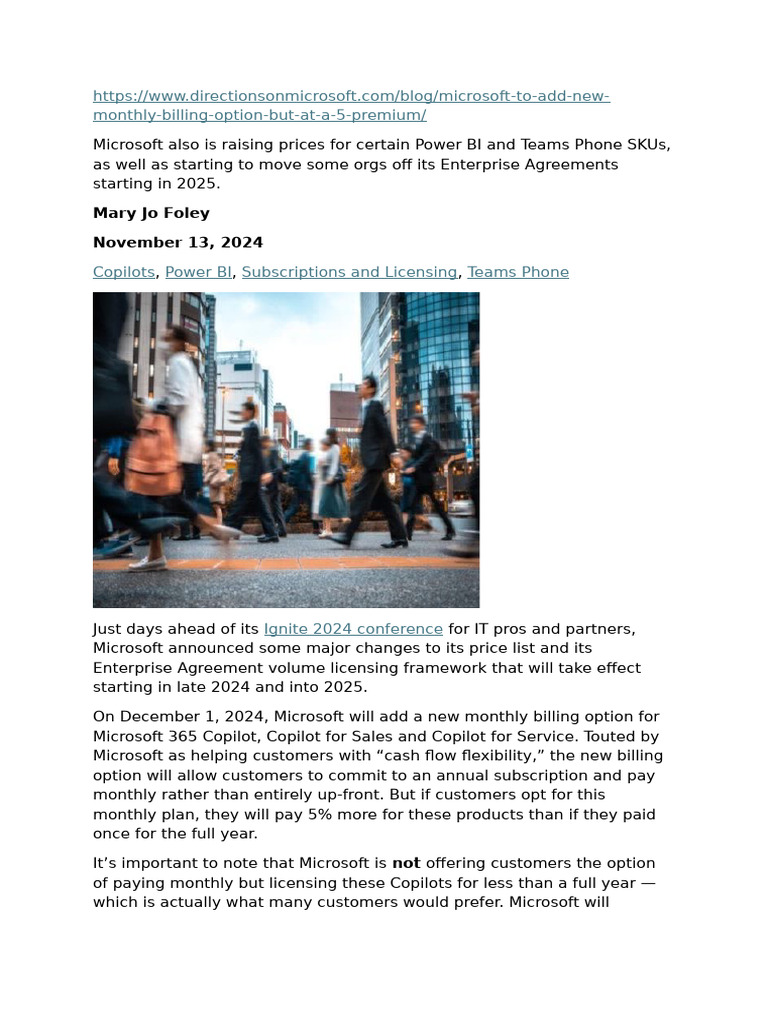Directions Microsoft Paper | PDF | Subscription Business Model | Computing