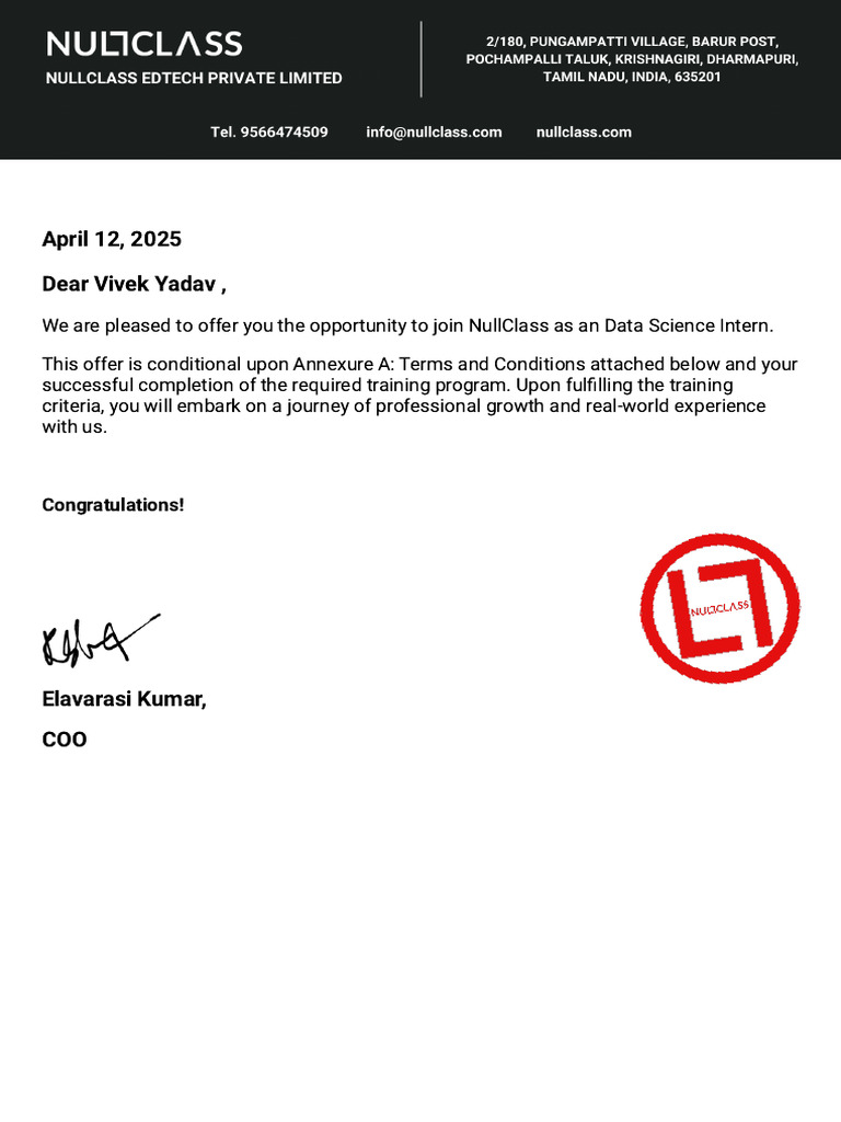 NullClass-Data Science-Training-OL | PDF | Business