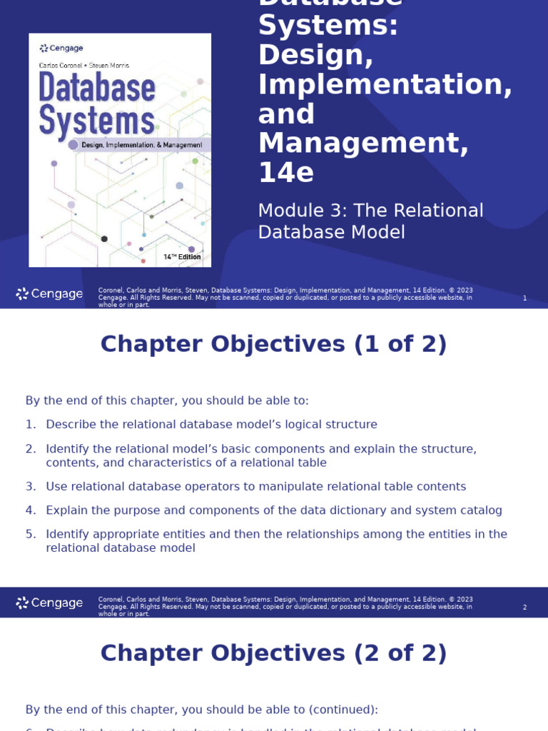 Coronel Morris - DatabaseSystems - 14e - PPT - Mod03 | PDF | Relational Database | Database Index