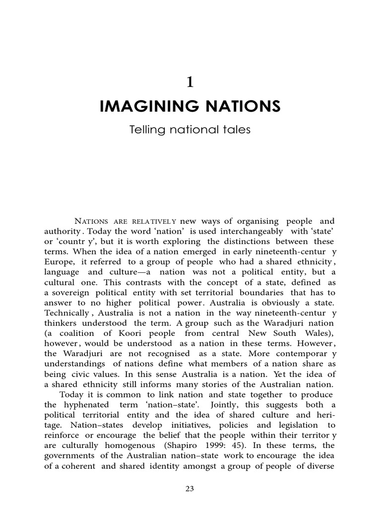 Being Australian Narratives of National Identity - (Part 1 Stories in ...