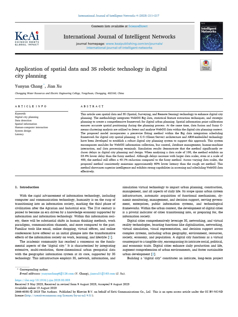Application of Spatial Data and 3S Robotic Te 2023 International ...