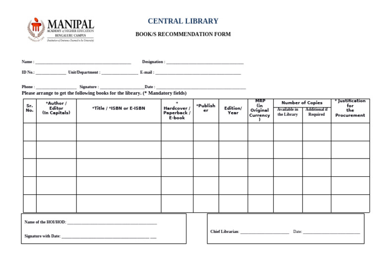 FORM Book Recommendation | PDF