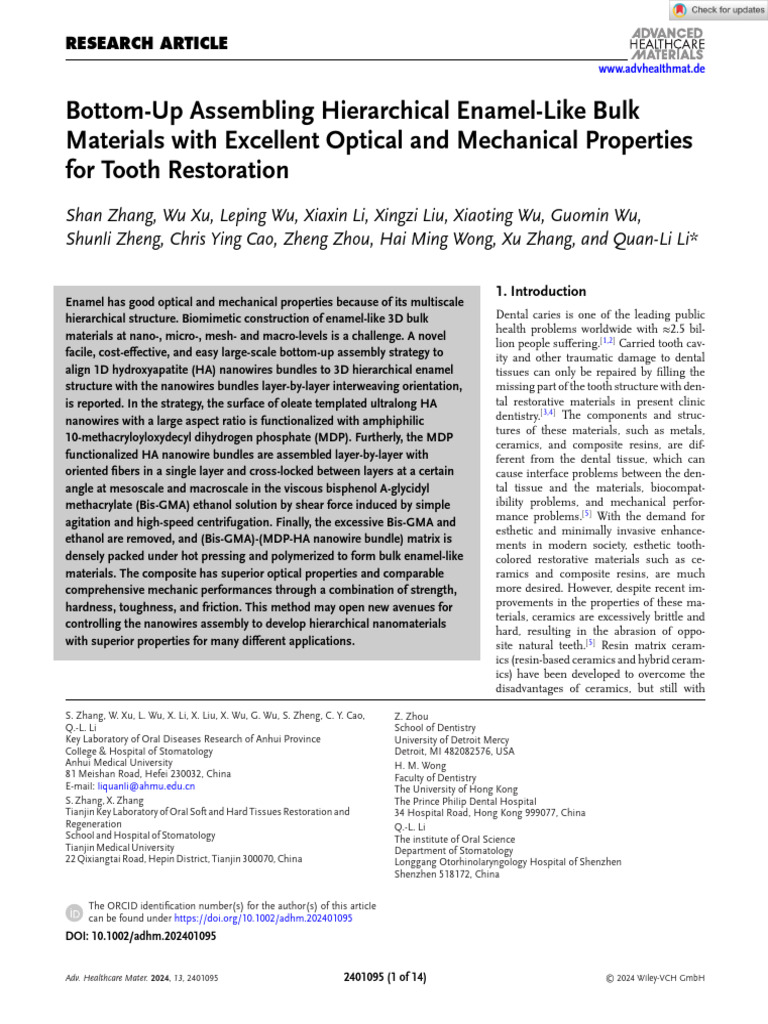 Very Important Artcle Using For Current Model | PDF | Nanowire | Tooth Enamel
