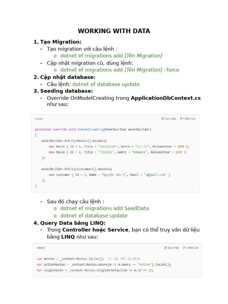 WORKING WITH DATA | PDF