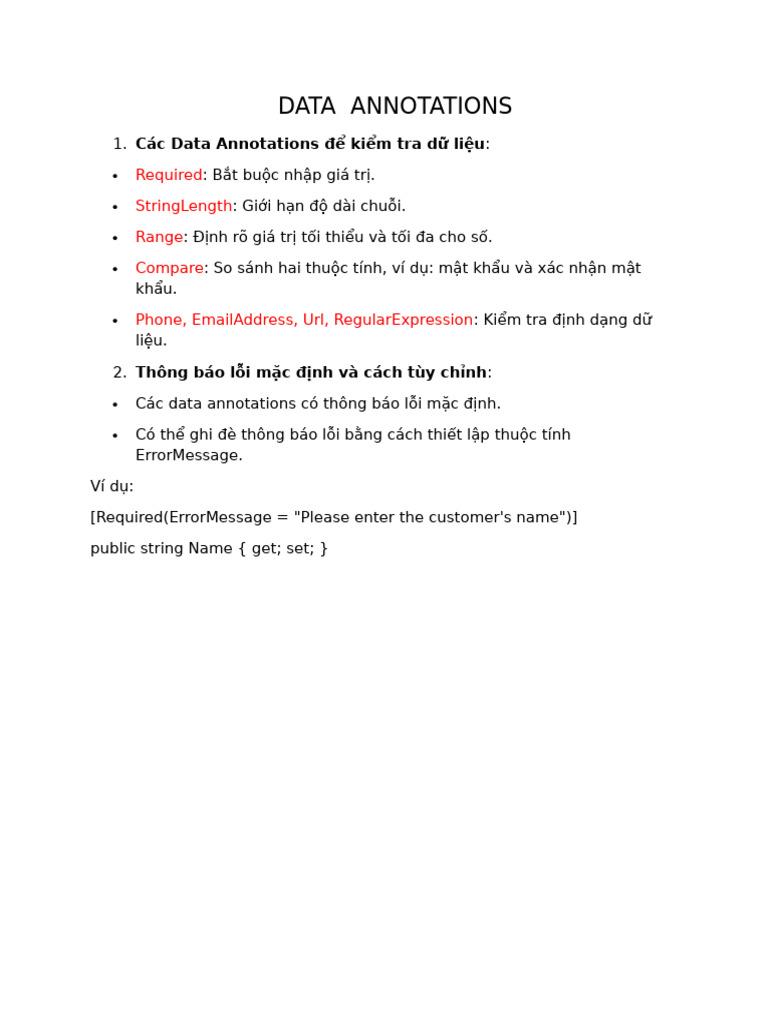 Data Annotations | PDF