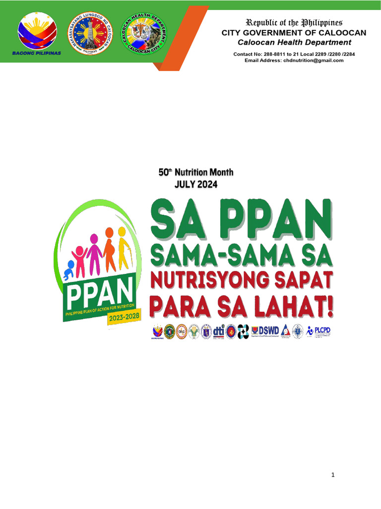 CALOOCAN CITY Nutrition Month Activities 2024 | PDF