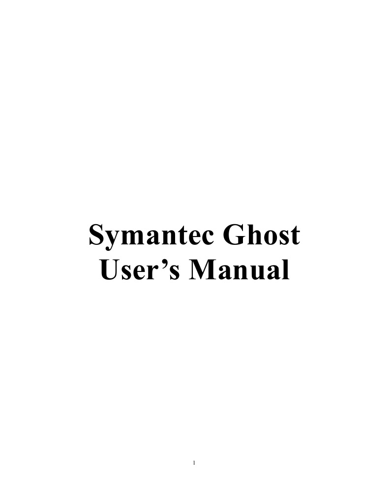Symantec Ghost User's Manual | PDF | Booting | Floppy Disk