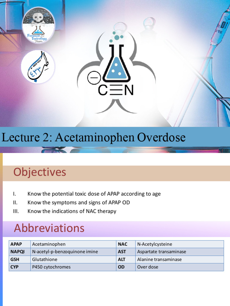 L2-Acetaminophen Overdose | PDF | Medical Specialties | Clinical Medicine