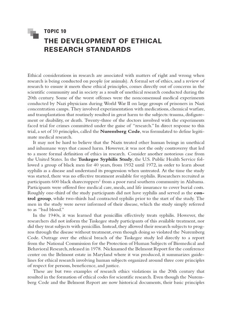 Unit 2.4 - Main Reading (Patten - Topic 10,11 - Ethical Principles in ...