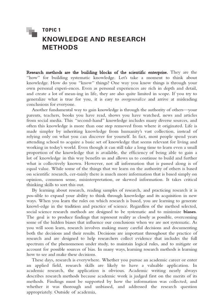 Unit 2.1 - Main Reading (Patten - Topic 1 - Knowledge and Research ...