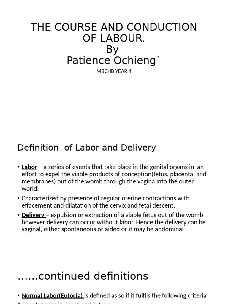 Understanding Labor and Delivery Process | PDF | Muscle Contraction ...