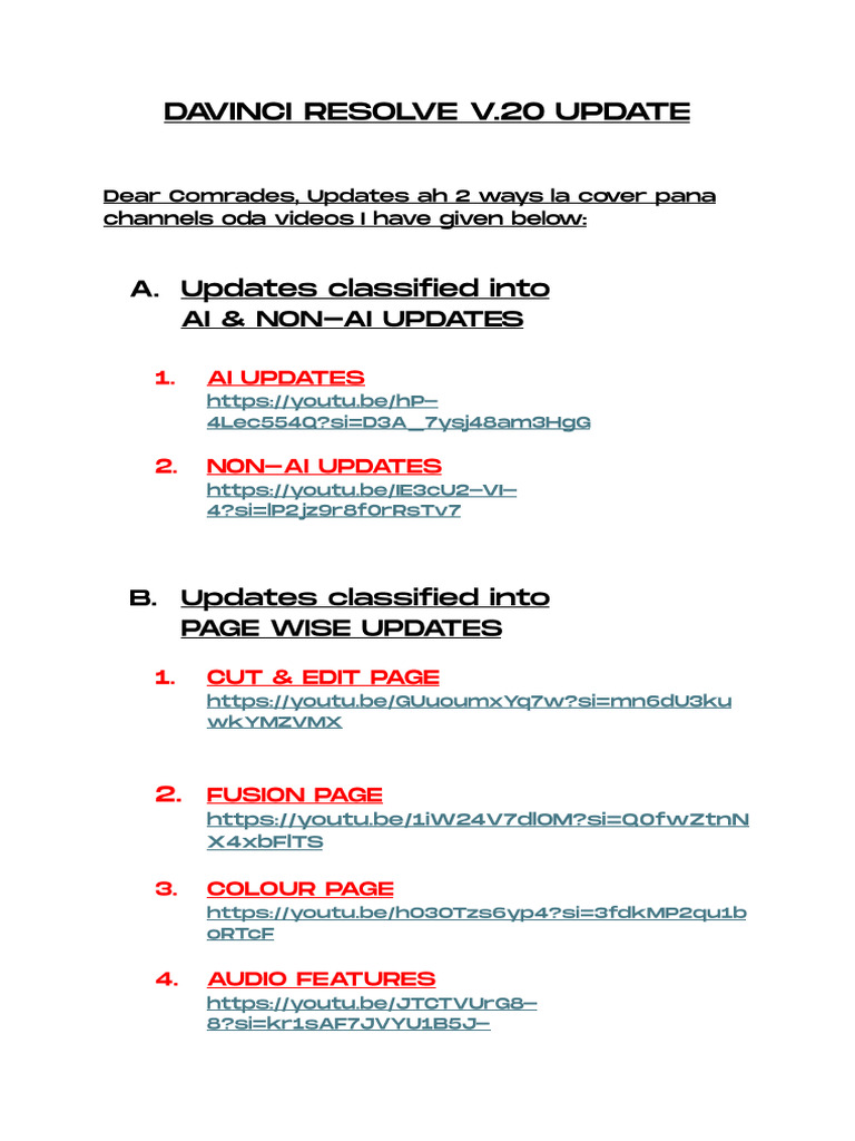 Davinci Resolve v.20 | PDF