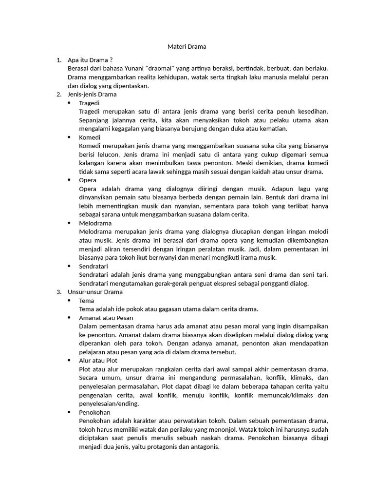 Jenis Drama: Fokus pada Opera | PDF