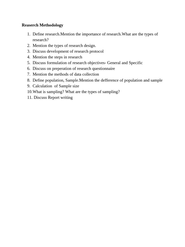 Reaserch Methodology | PDF