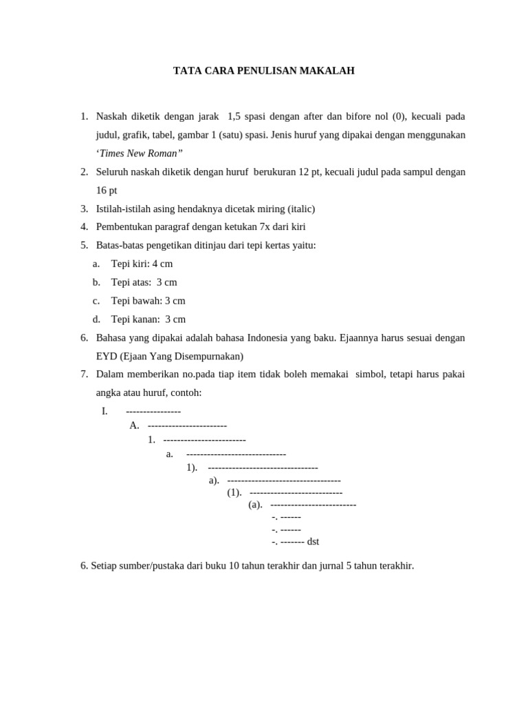 Panduan Penulisan Makalah AI | PDF