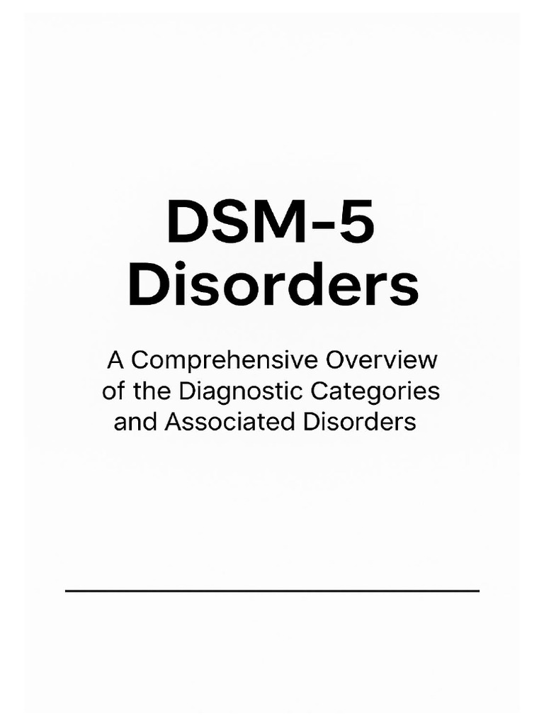 DSM-5 Disorders | PDF