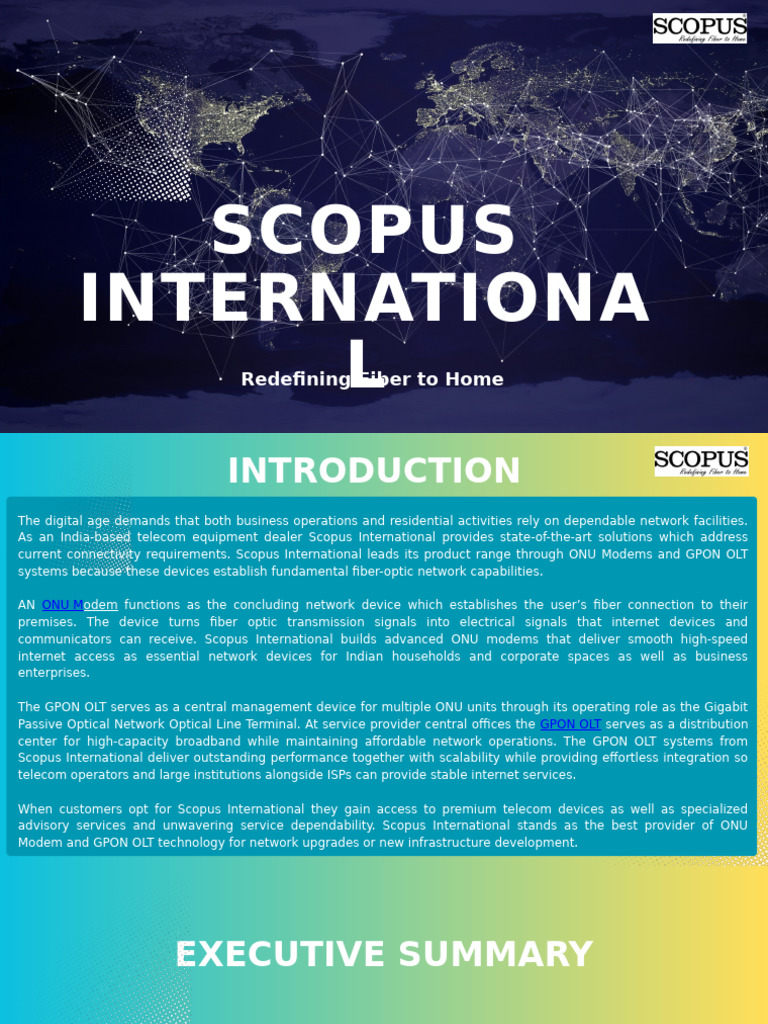 Scopus International: Fiber Solutions | PDF