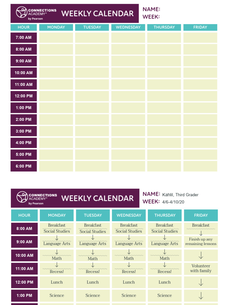 CA Work-Schedule Blank | PDF