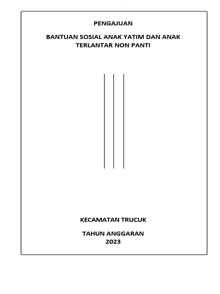 PENGAJUAN Proposal BANSOS ANAK YATIM 2023 | PDF