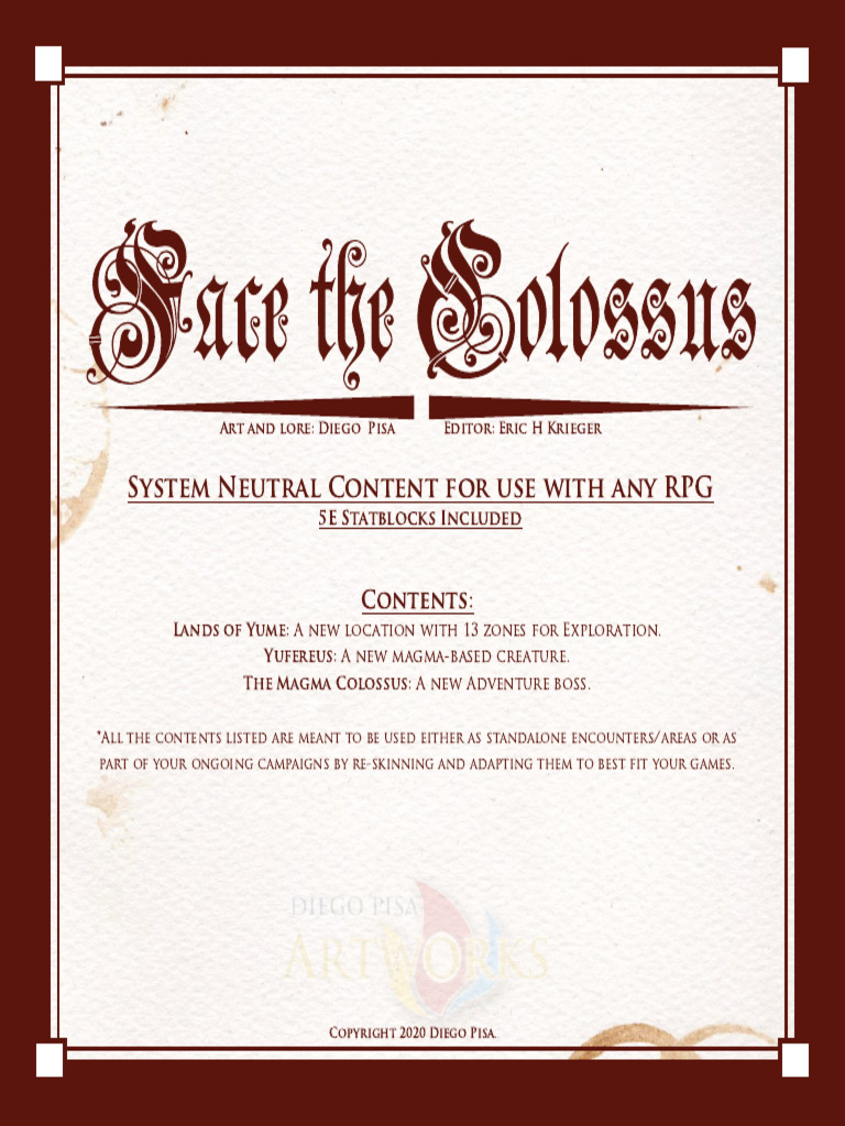 Face The Colossus | PDF