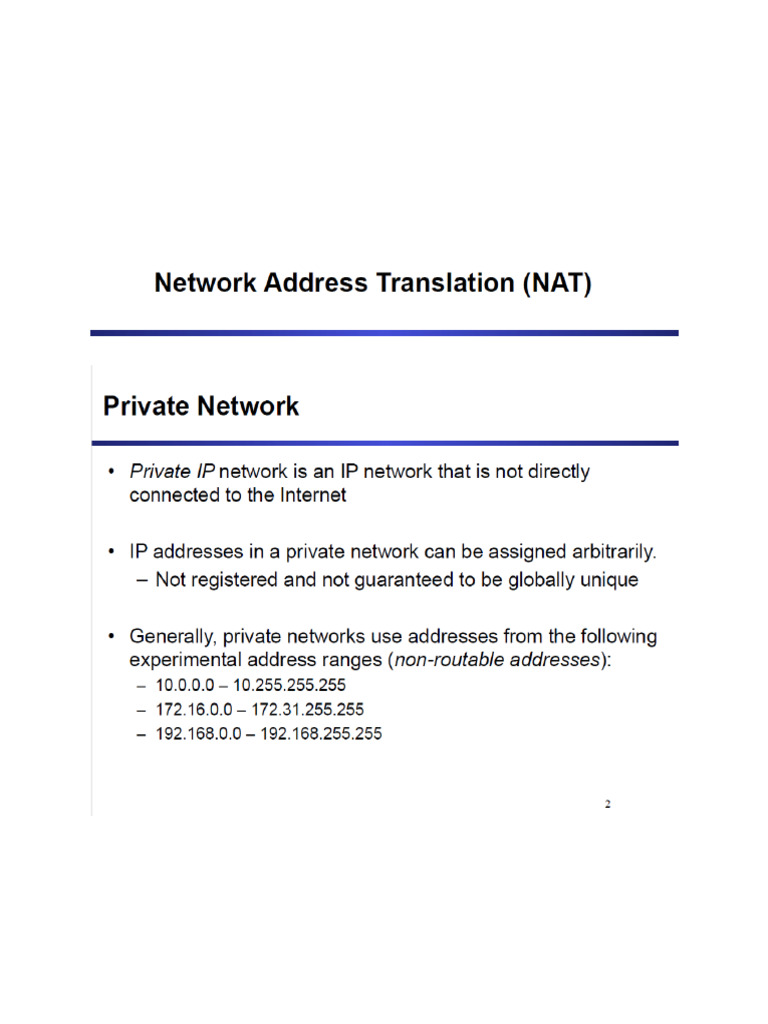 NAT and DHCP | PDF