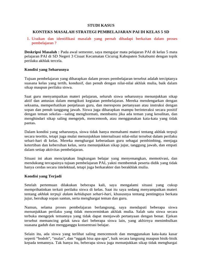 Desain Studi Kasus Mulyadi | PDF