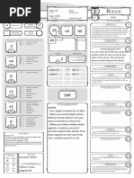 D&D 5E Rogue Character Sheet | PDF | Role Playing Games | Gaming