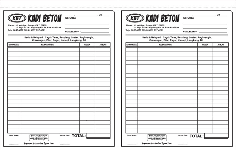 File Convert, Cetak Nota 1 Rim 3 Play. Kertas Putih Merah, Kuning | PDF