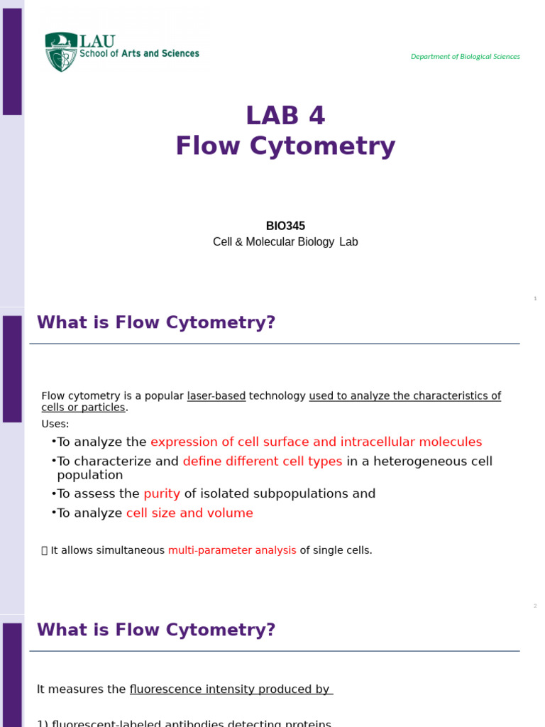 Lab4 - Flow Cytometry | PDF | Flow Cytometry | Apoptosis