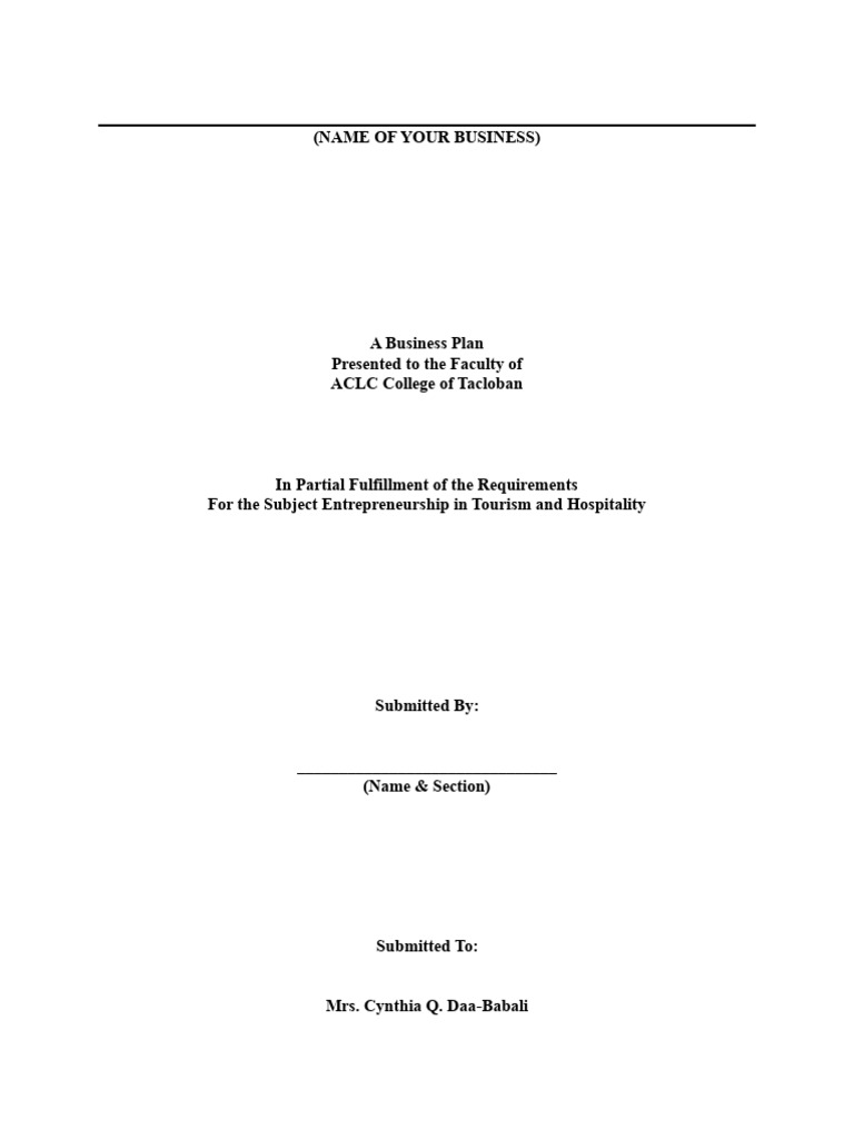 Entrep Business Plan Guide | PDF | Marketing | Business Economics