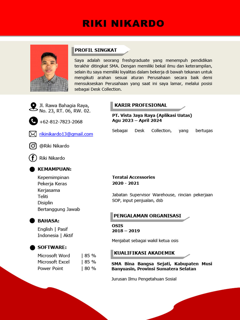 CV Riki Nikardo | PDF