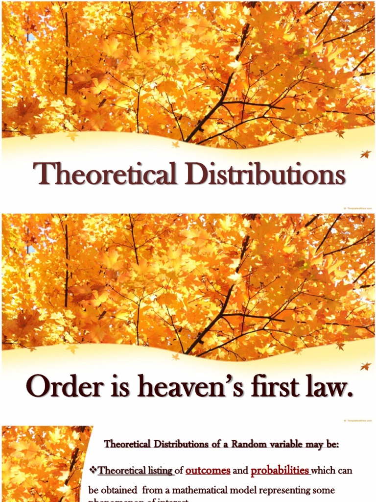 Theoretical Distributions | PDF | Normal Distribution | Probability ...