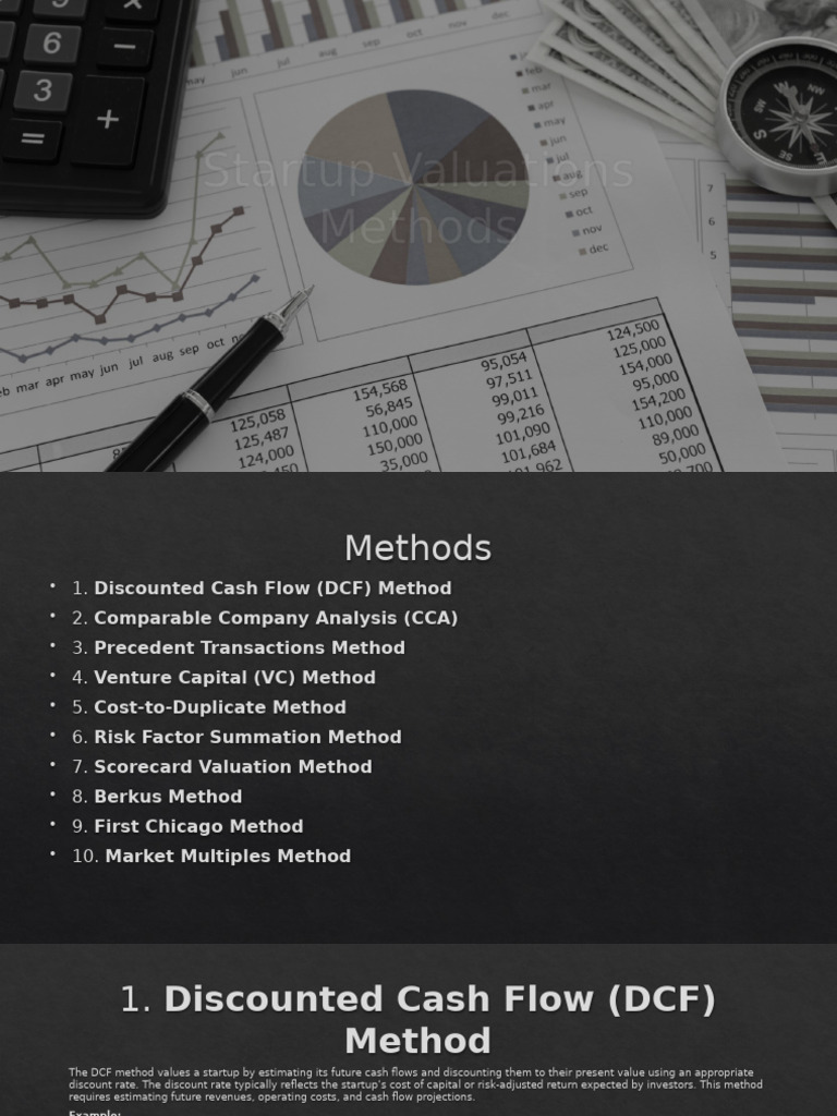 Startup Valuation Methods | PDF | Valuation (Finance) | Discounted Cash Flow