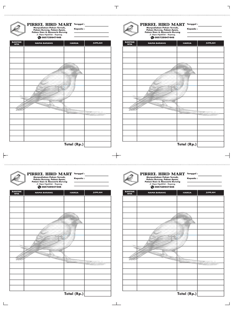 Nota Pirrel Bird Mart | PDF