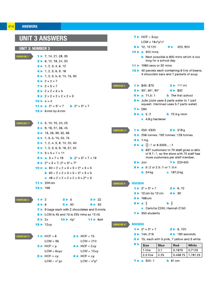 Answers Gcse Book 1 | PDF