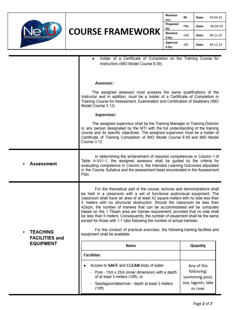 PST Part A - Course Framework (July 16, 2024) | PDF