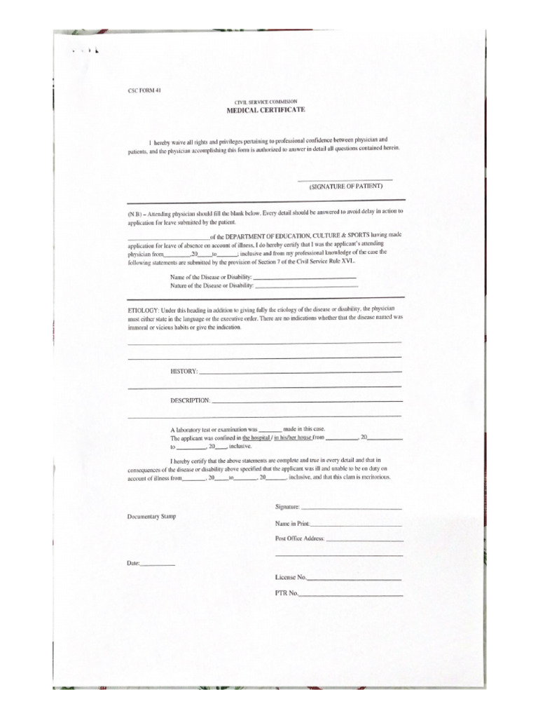 CSC Form 41 | PDF