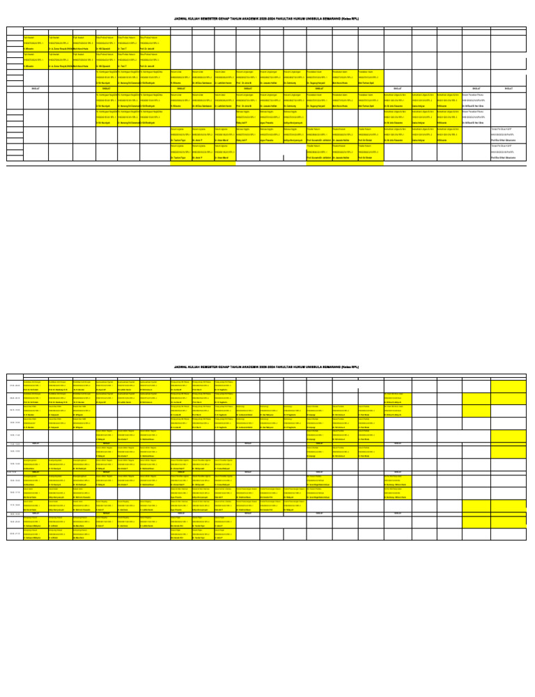 JADWAL GENAP 2024-2025 -RPL 2025 | PDF