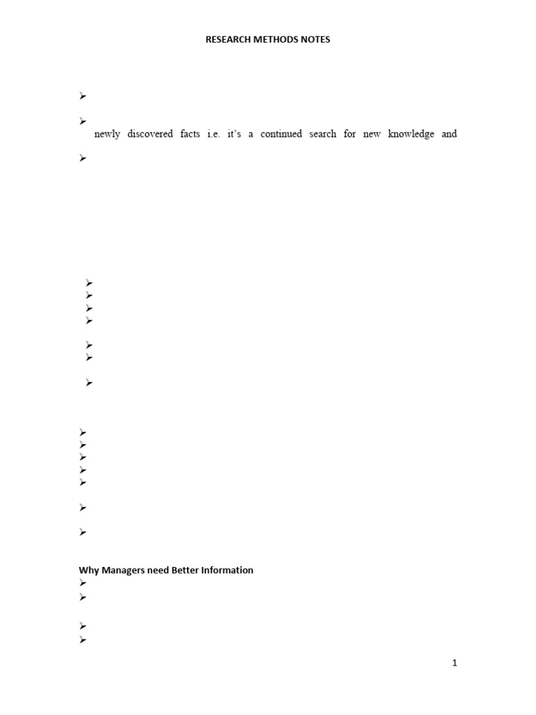 RESEARCH_METHODS_NOTES | PDF | Methodology | Qualitative Research