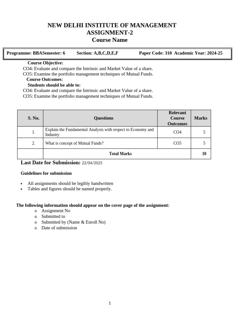 IAPM Assignment 2 | PDF