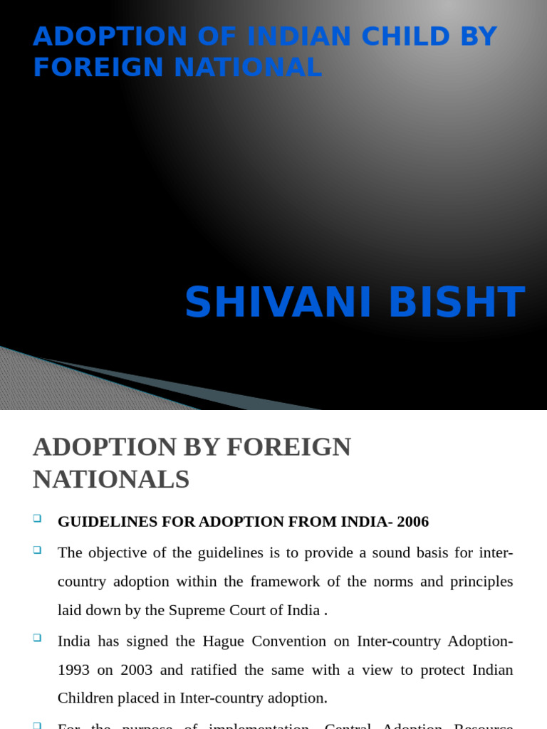 Adoption by Foreign National | PDF | Adoption | Parent
