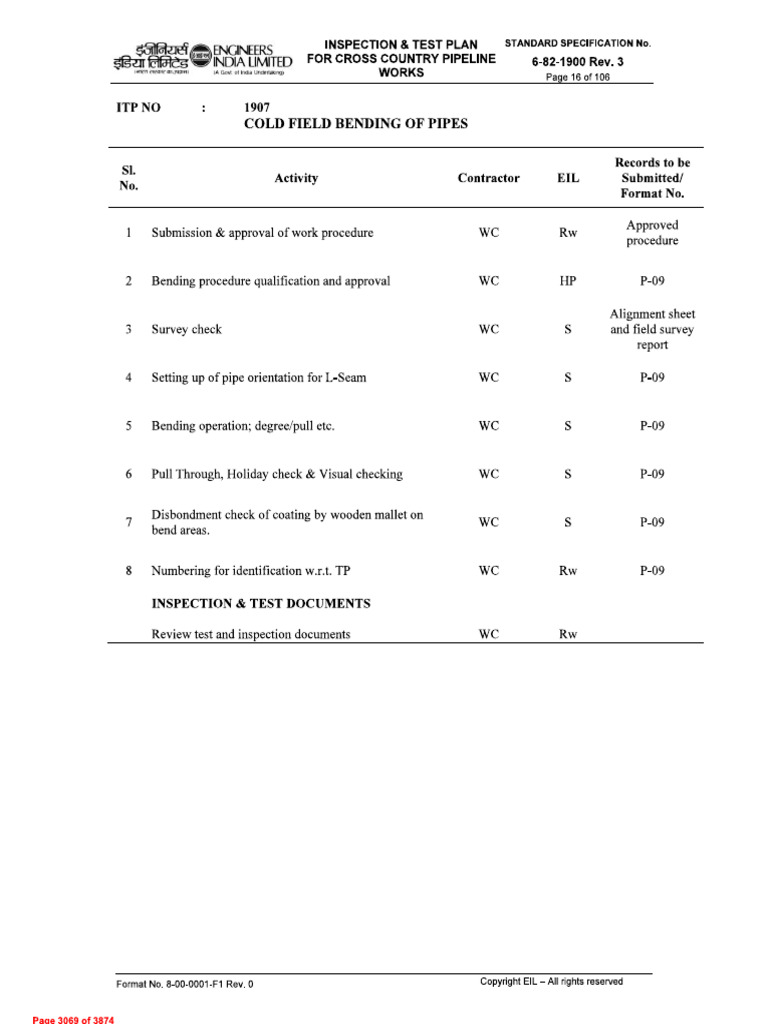 Cold Field Bend - Itp Ir | PDF
