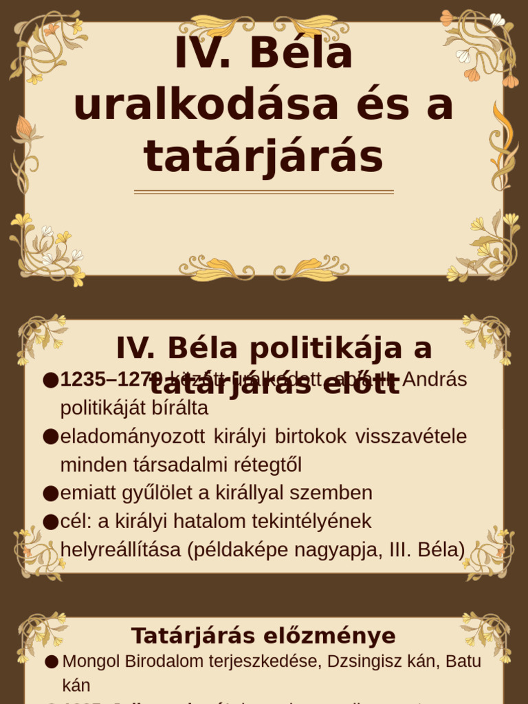 IV.Béla és Tatárjárás | PDF