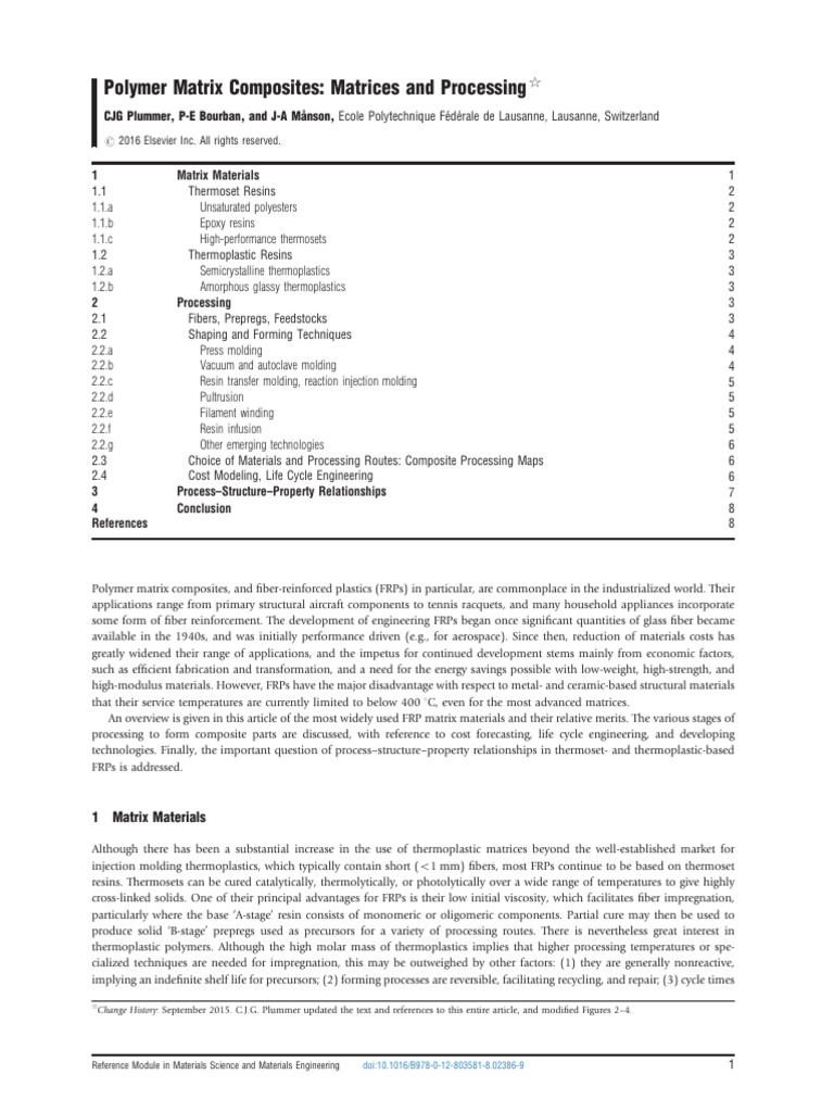 Plummer 2016 | PDF | Fibre Reinforced Plastic | Epoxy