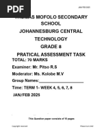 Grade 9 Technology PAT Term 1 2025 | PDF | Bridge