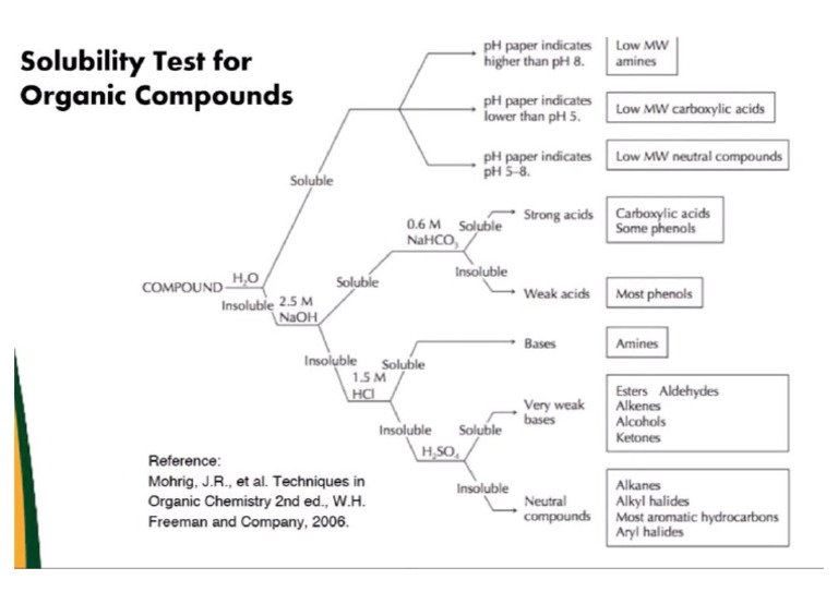 Solubility Test For Organic Compounds | PDF