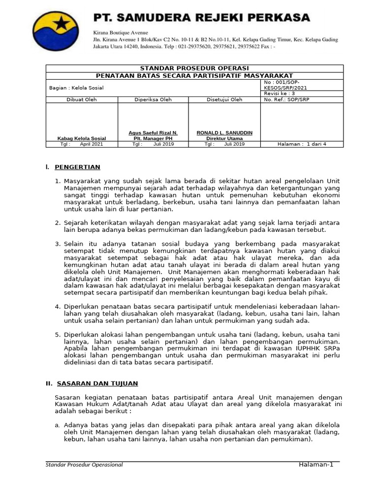 1 - OK. Kelola Sosial Penataan Batas Partisipatif | PDF