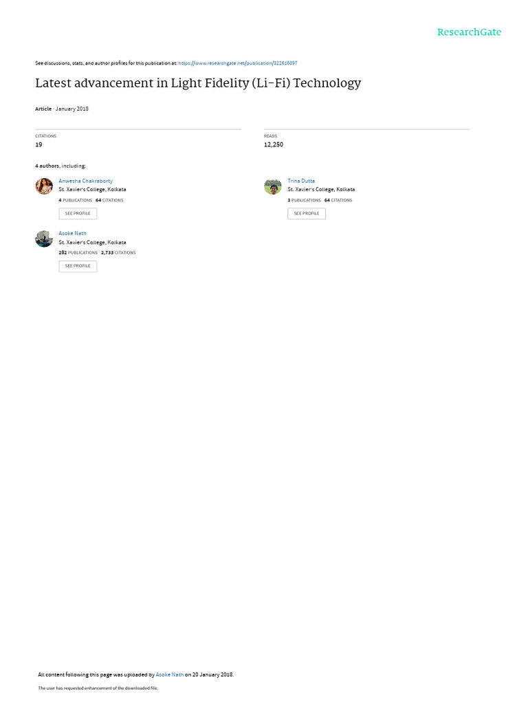 Latest-advancement-in-Light-Fidelity-Li-Fi-Technology | PDF | Wi Fi ...
